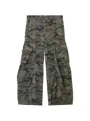 Izzue Camouflage-print Cargo Pants - Grey