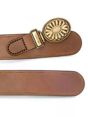 Etro Ornamental-buckle Leather Belt - Brown