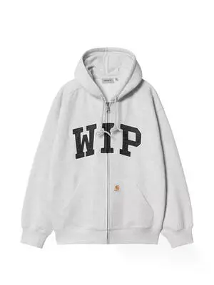 Carhartt Work In Progress Logo-appliqué Zip-up Hoodie - Grey