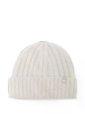 Herno Ribbed-knit Beanie Hat - Neutrals