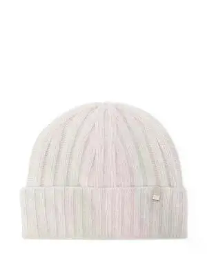 Herno Ribbed-knit Beanie Hat Neutrals
