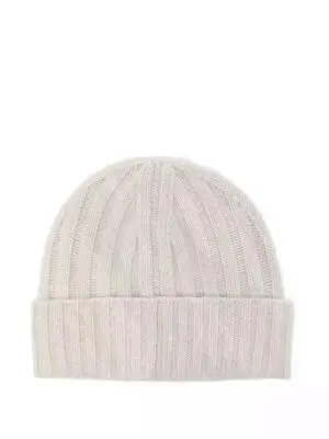 Herno Ribbed-knit Beanie Hat - Neutrals
