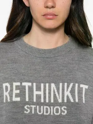RETHINKIT STUDIOS Logo-intarsia Knitted Sweater