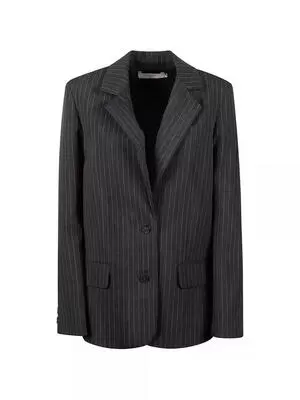 IRO PARIS Kamea Pinstriped Single-breasted Blazer - Grey