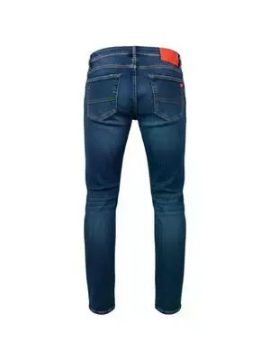 9.2 Logo-patch Slim-fit Jeans - Blue