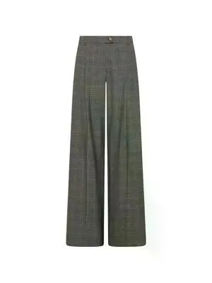 Marella Prince Of Wales Check Palazzo Pants - Grey
