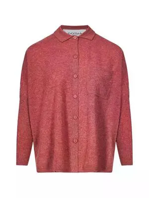 GOTHA Andrea Button-up Chest-pocket Sweater - Red