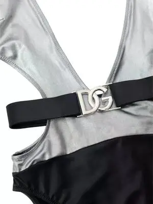 Dolce & Gabbana Belted Long-sleeve Swimsuit