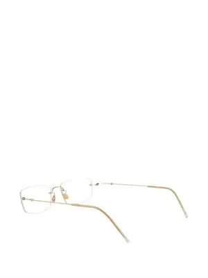 LINDBERG Spirit Diamond-embellished Rectangle-frame Glasses