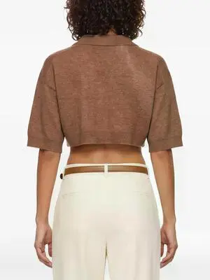 GOTHA Cropped Short-sleeve Sweater