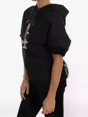 Dolce & Gabbana Crystal-embellished Short-sleeve Hoodie