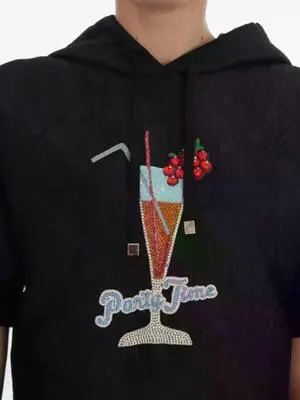 Dolce & Gabbana Crystal-embellished Short-sleeve Hoodie