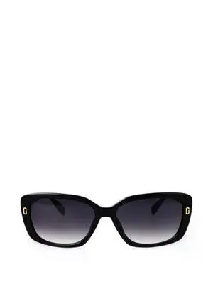 Marc Jacobs Logo-plaque Rectangle-frame Sunglasses - Black