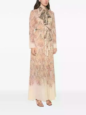 Zimmermann Valiant Pussy-bow Paisley-print Maxi Dress