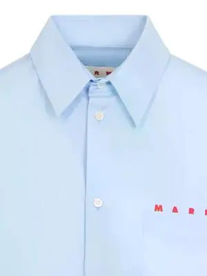 Marni Logo-print Pocket Shirt - Blue