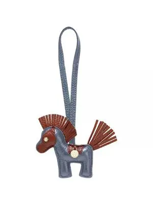 AIGNER Horse-shape Calf Leather Bag Charm - Blue