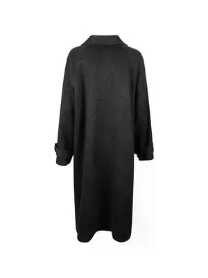 ANAII Balmacan Button-up Raglan-sleeve Coat - Grey