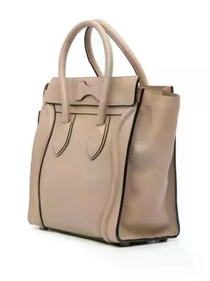 Celine 2011 Micro Leather Luggage Tote Bag - Brown