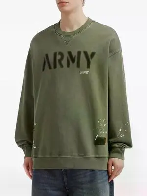 Izzue Paint-splatter Logo-print Sweatshirt