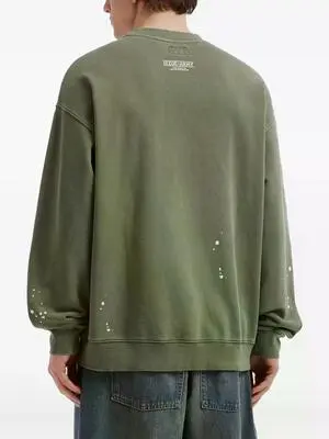 Izzue Paint-splatter Logo-print Sweatshirt