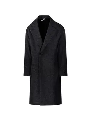 HEVO Surbon Button-fastening Coat - Black