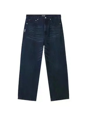 Izzue Whiskered Straight-leg Jeans - Blue