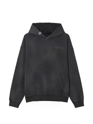 FIVE CM Graphic-print Distressed Hoodie - Black
