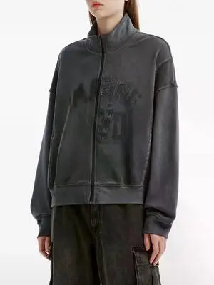 Izzue Faded-effect Logo-patch Sweatshirt