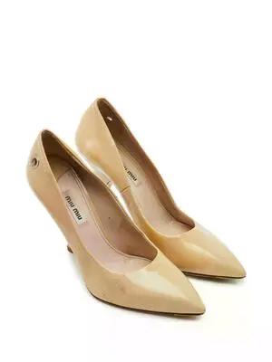 Miu Miu Pointed-toe Patent Leather Pumps