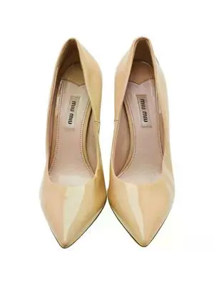 Miu Miu Pointed-toe Patent Leather Pumps