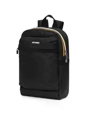 K-WAY Small Laon Logo-patch Backpack - Black