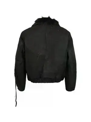 UNDER THE SIGN Faux-fur Patchwork Bomber Jacket