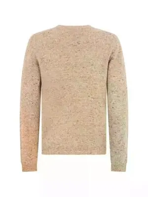 ROBERTO COLLINA Flecked-knit Crew-neck Sweater - Neutrals