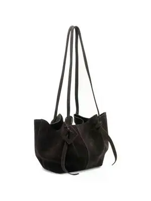 D.a.t.e. Suede Knotted-detail Shoulder Bag - Brown
