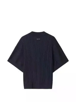 Maison Kitsuné Ribbed-knit T-shirt - Blue