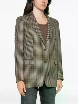 Tagliatore Houndstooth-pattern Wool Blazer