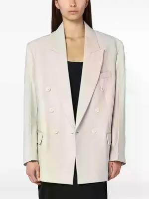 Victoria Beckham Double-breasted Peak-lapel Blazer - Neutrals