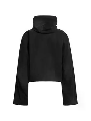 Balenciaga Hooded Zip-pocket Cropped Jacket