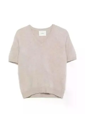 LISA YANG Lovisa Brushed V-neck Sweater - Neutrals