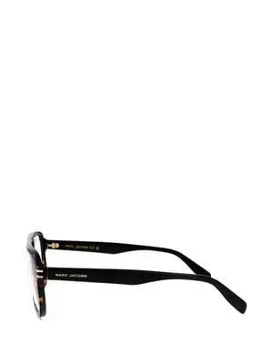 Marc Jacobs Tortoiseshell-effect Pilot-frame Glasses - Brown