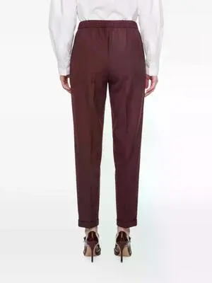 Antonelli Firenze Rosalba Cigarette Elasticated-waistband Turn-up Trousers
