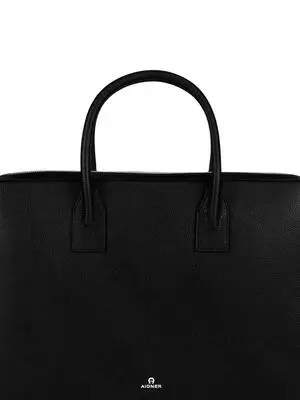 AIGNER Medium Mica Leather Laptop Briefcase