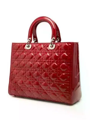 Dior 2011 Large Patent Cannage Lady Satchel