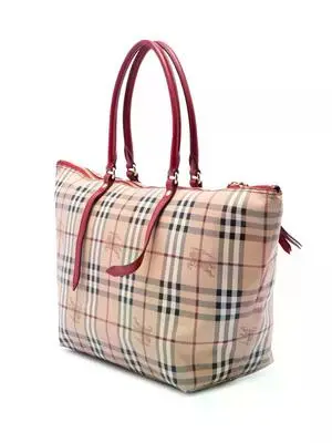 Burberry 2000-2017 Medium Haymarket Check Coated Canvas Salisbury Tote Bag