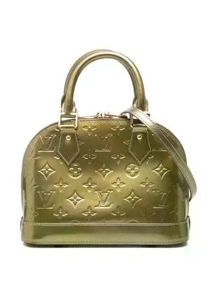LOUIS VUITTON 2010-2026 Monogram Vernis Alma Bb Satchel - Green