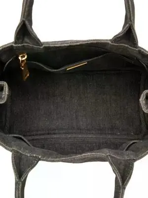 Prada 2013-2026 Small Denim Canapa Logo Tote Satchel