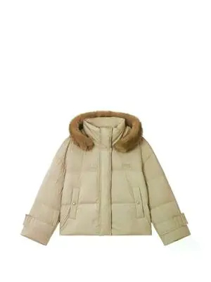 Izzue Faux-fur Trim Padded Jacket - Neutrals