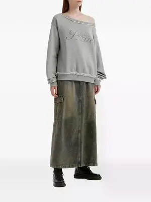 Izzue Stud-embellished Raw-edge Sweater