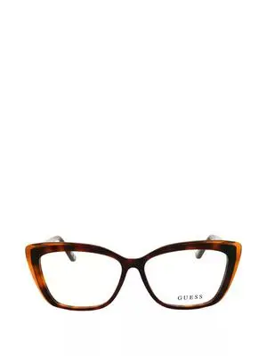 Guess Tortoiseshell-effect Cat-eye Glasses - Brown