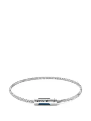 Le Gramme Punched Cable Bracelet - Silver